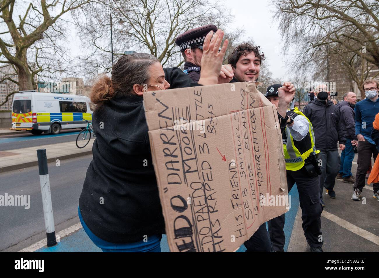 Pro LGBT+ Counter a Far Right Protest outside Tate Britain to stop Drag ...
