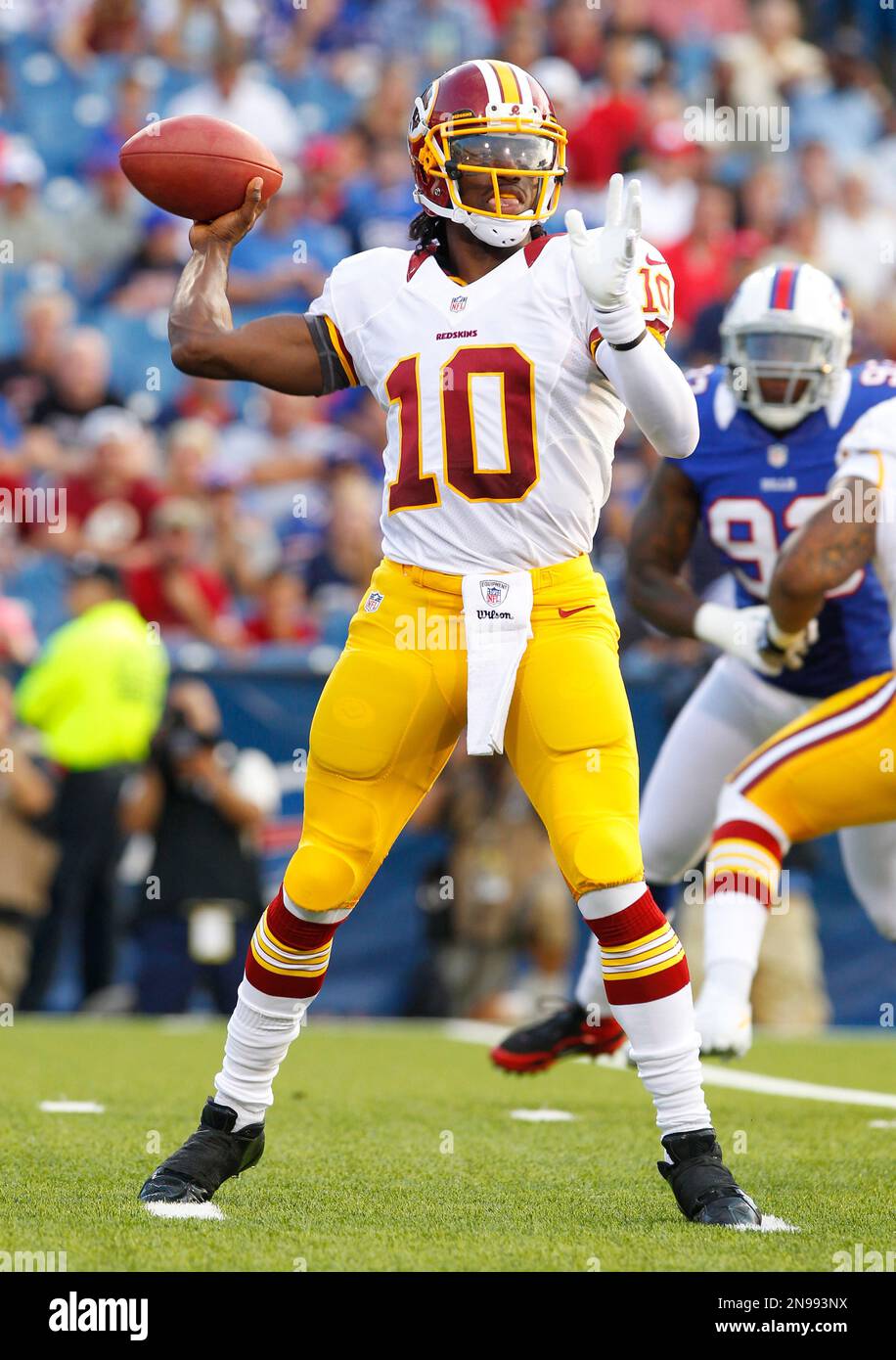 Washington Redskins quarterback Robert Griffin III throws during the ...