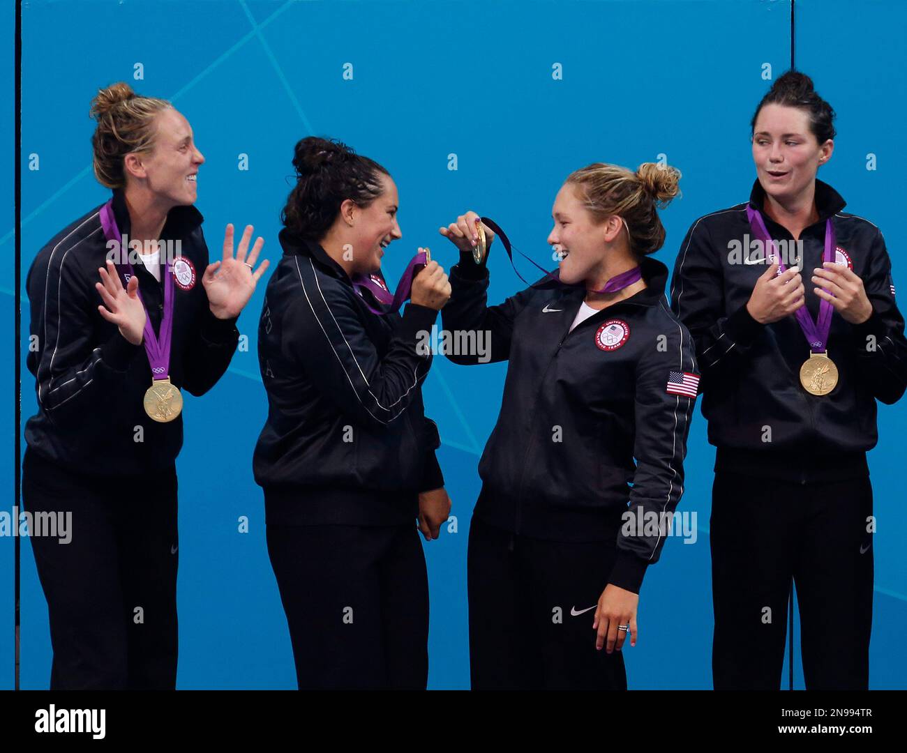 Lauren Wenger, left, Maggie Steffens, Courtney Mathewson and Jessica ...