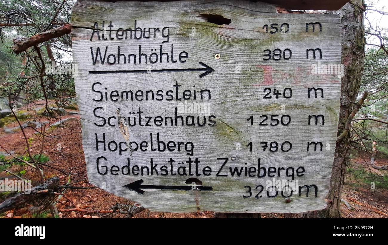 Wandern um Langenstein im Harz Stock Photo - Alamy