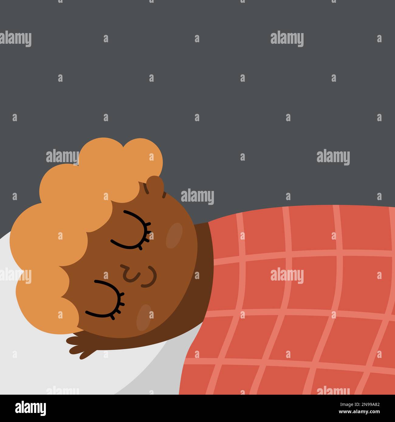 Sleeping boy icon. Cute napping kid. Child doing daily routine. Night ...