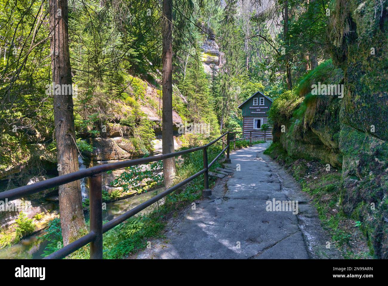 Elbe Sandstone Mountains Edmundsklamm Hrensko Stock Photo - Alamy