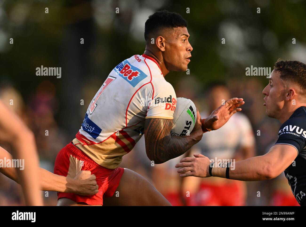 Jamayne Isaako of the Dolphins during the NRL Pre-Season Challenge ...