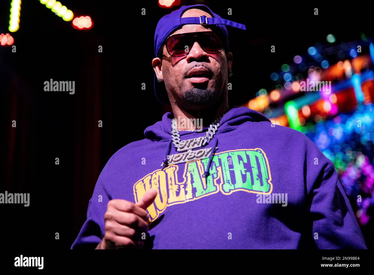 Hot Boy Ronald performs during Shorty Gras presented by the Krewe of Freret at Mardi Gras World ...