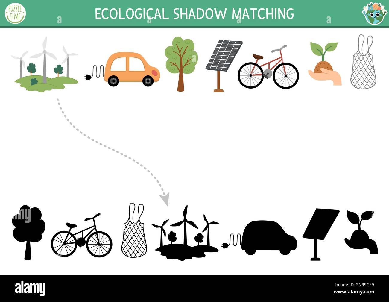 Ecological shadow matching activity with alternative energy sources and ...