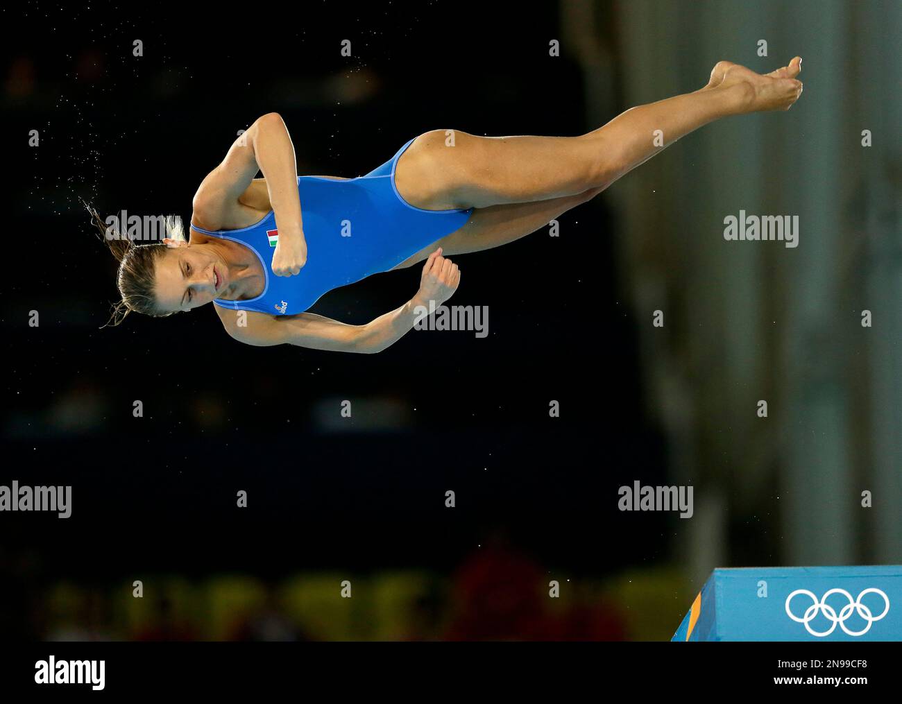 Italy's Brenda Spaziani competes in the women's 10-meter platform ...