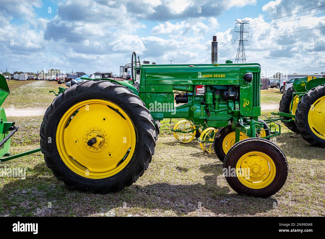 Fort Meade, FL - February 22, 2022: High perspective side view of a ...