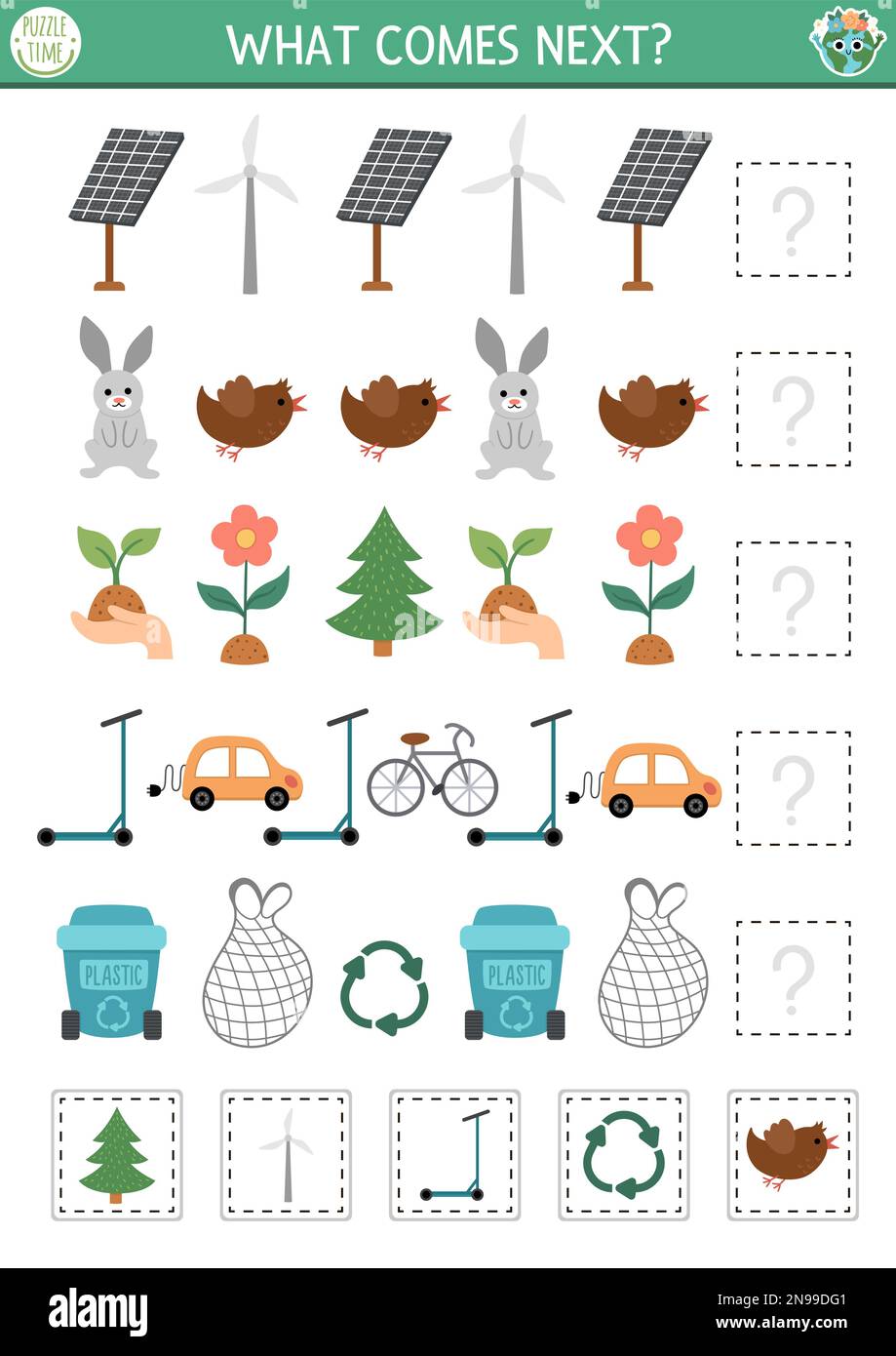 What comes next. Ecological matching activity for preschool children ...