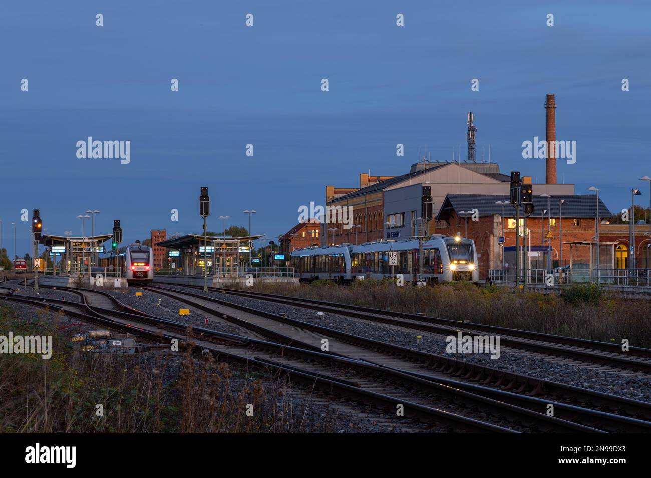 Pictures from Halberstadt in the Harz Mountains Sunset Train Station ...