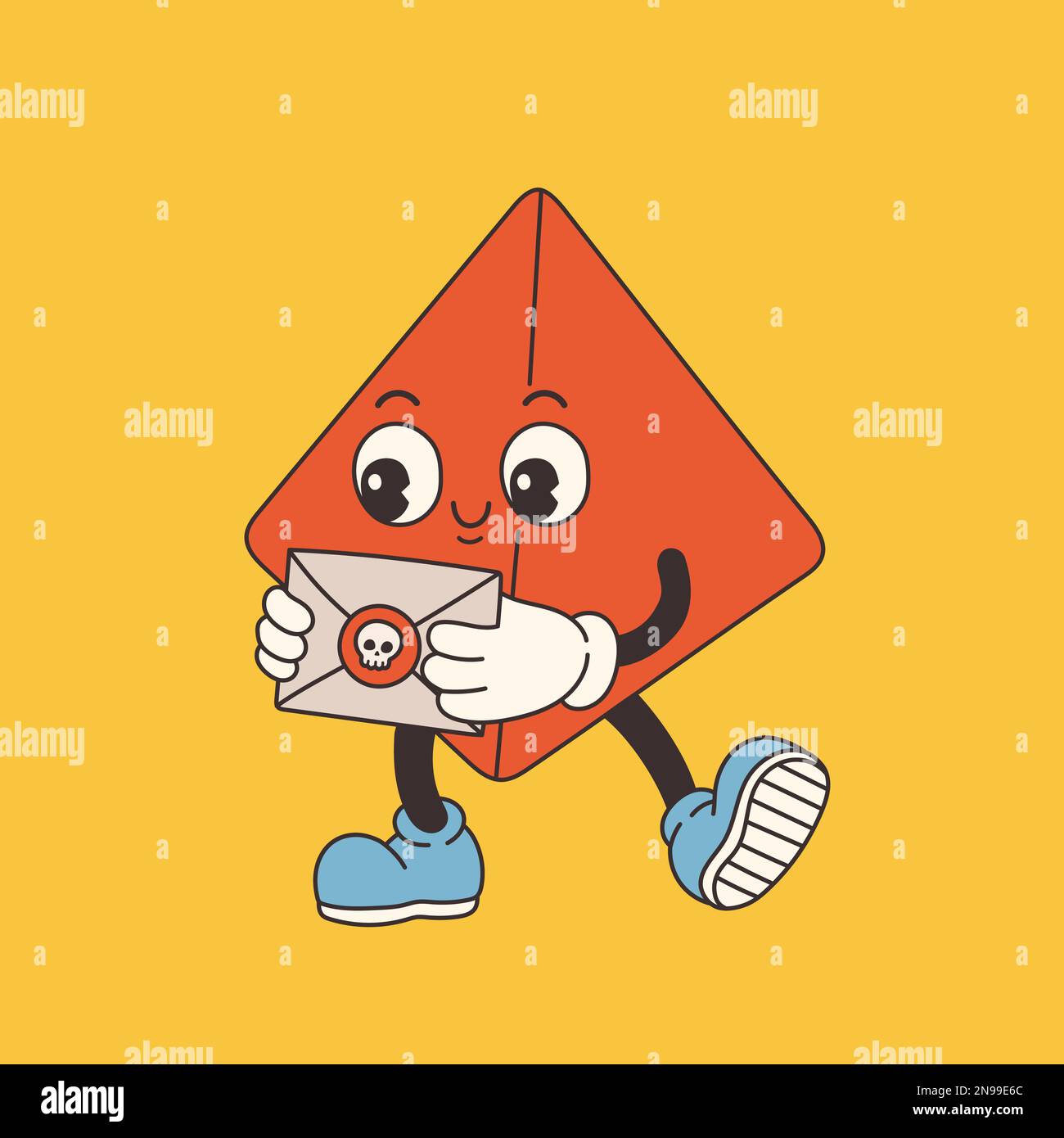 DND Dice for Board games in old classic cartoon style, groovy RPG dice ...