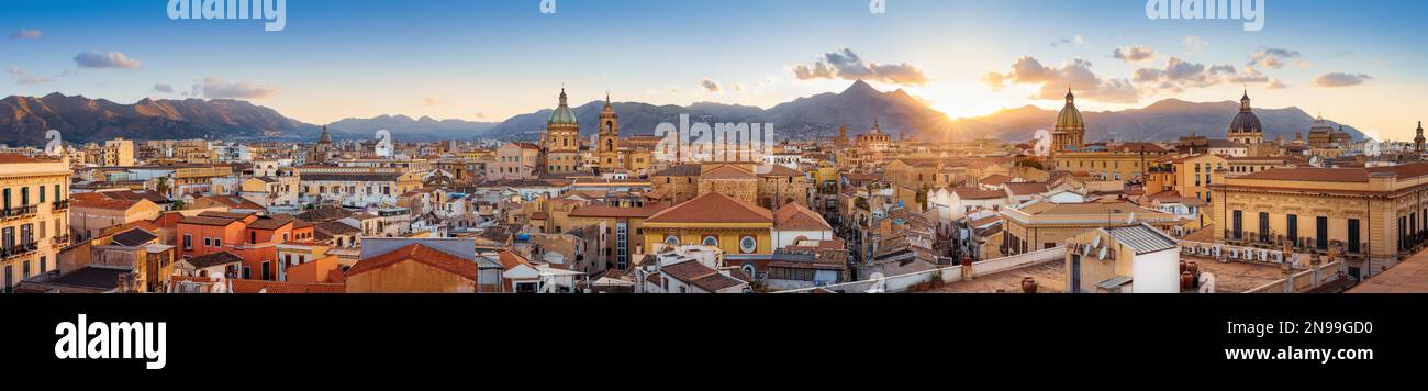 Historic center of palermo sunset hi-res stock photography and images ...