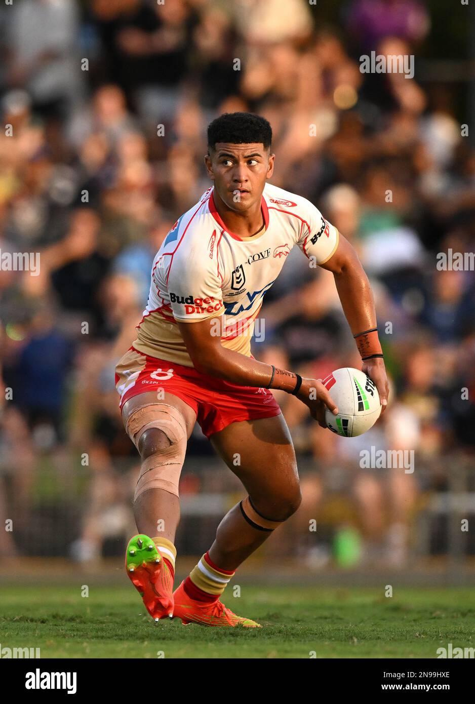 Isaiya Katoa of the Dolphins during the NRL Pre-Season Challenge match ...