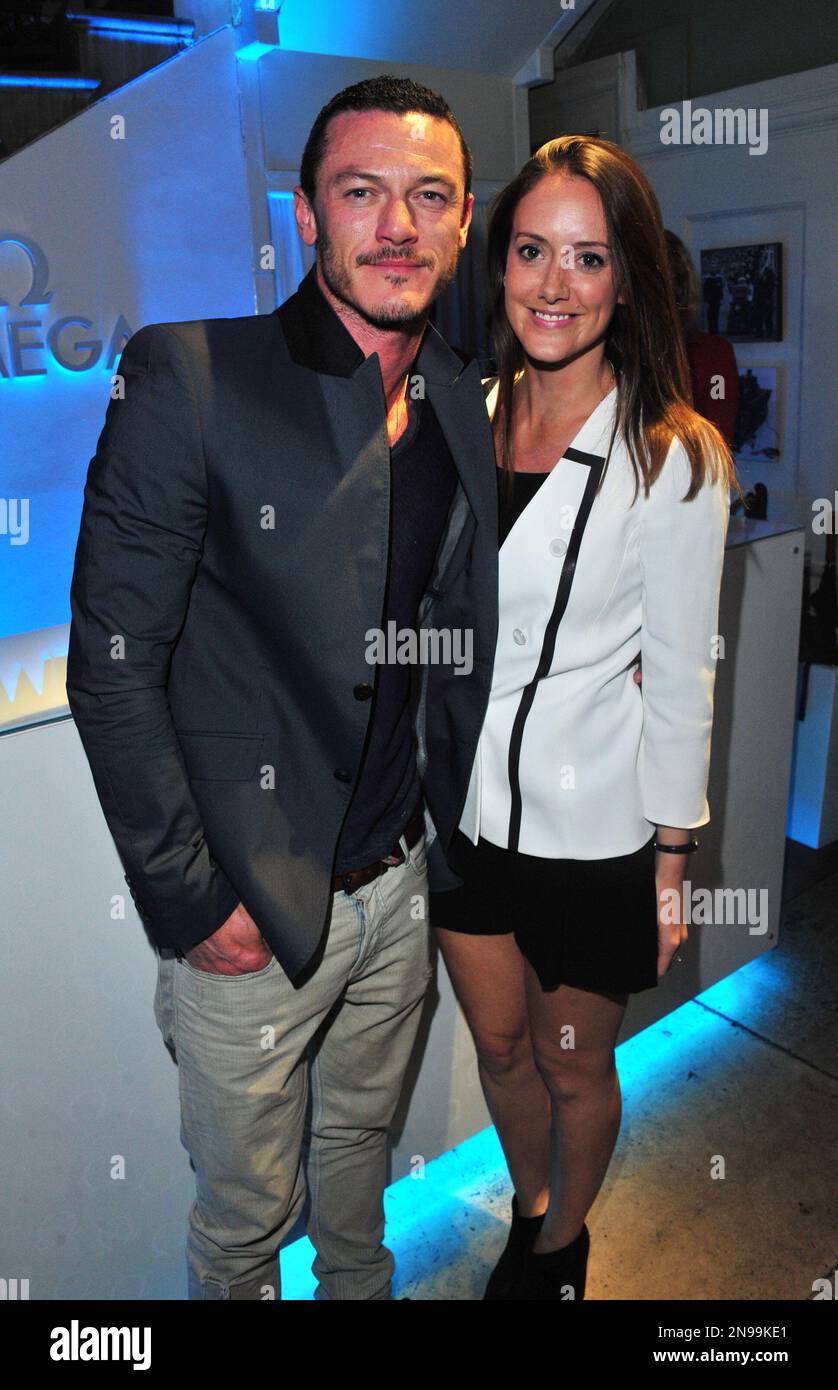Luke Evans, Holly Goodchild poses at OMEGA House presents Olympic ...