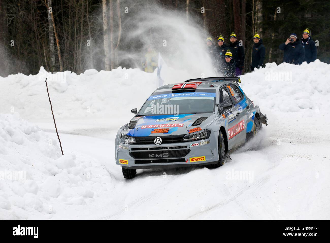 UMEÅ 20230212 Ole Christian Veiby and Torstein Eriksen, Norway, in a VW ...