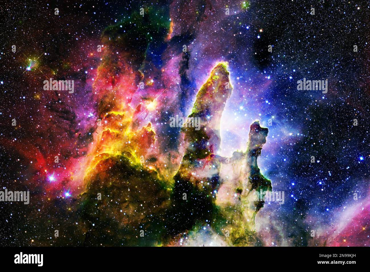 Outer space, cosmic landscape. Nebula. Elements of this image furnished ...