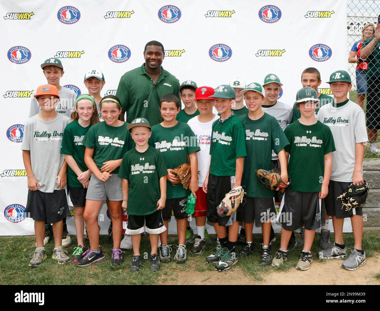 Ryan Howard, Famous Fan of SUBWAY Restaurants, poses with the Buddies ...