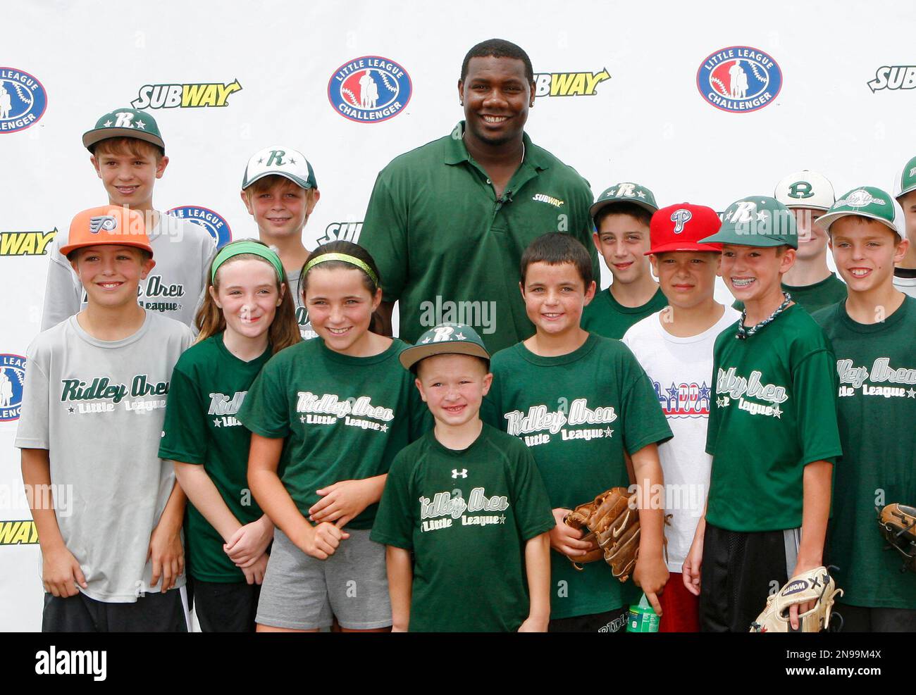 Ryan Howard, Famous Fan of SUBWAY Restaurants, poses with the Buddies ...