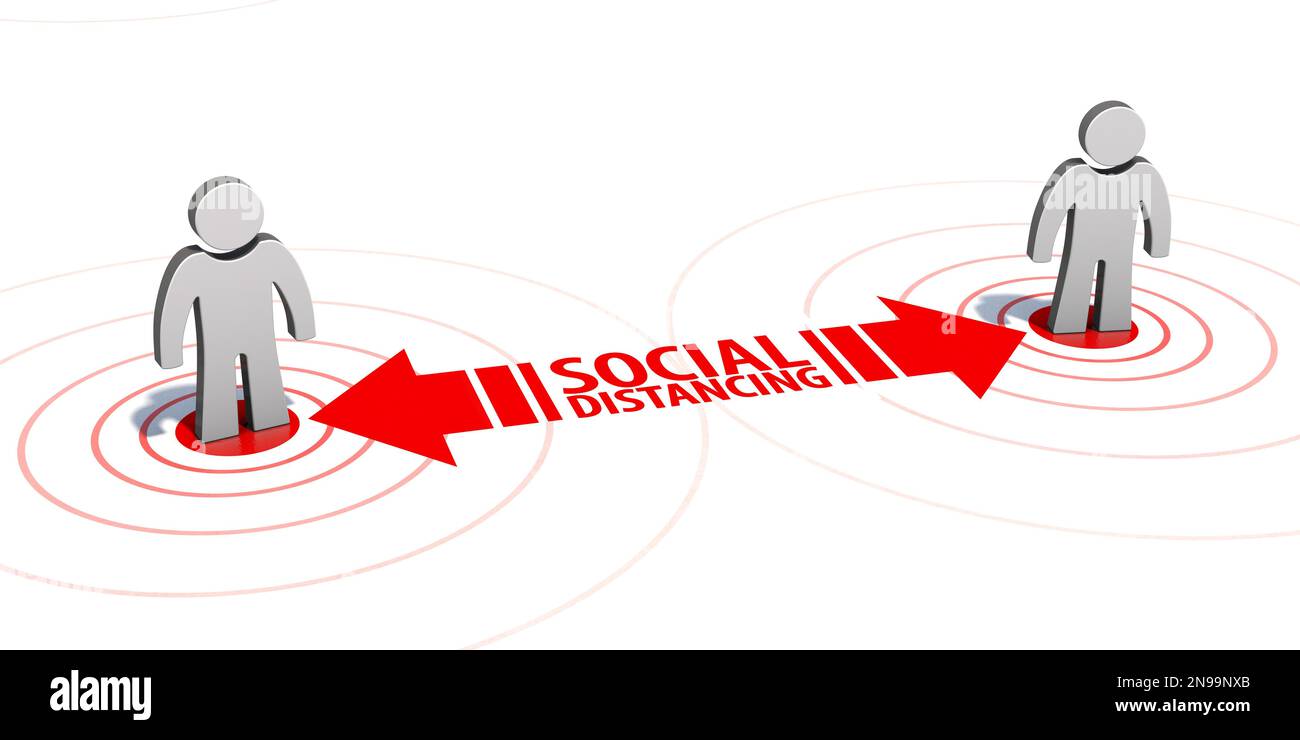 Symbolic image on the subject of keeping your distance Stock Photo - Alamy