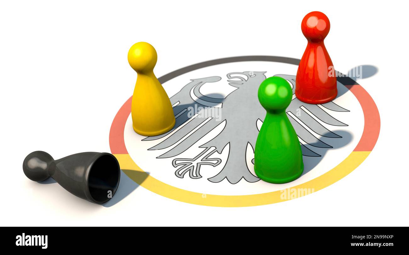 Symbolic image on the topic of forming a government between SPD, FDP ...