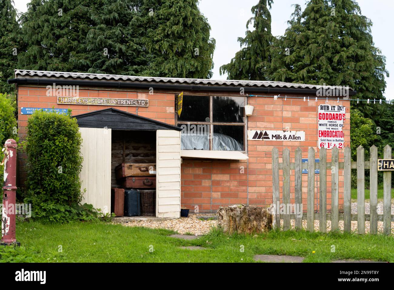 BETTISFIELD, CLWYD, WALES - JULY 10 : View of the old railway station ...