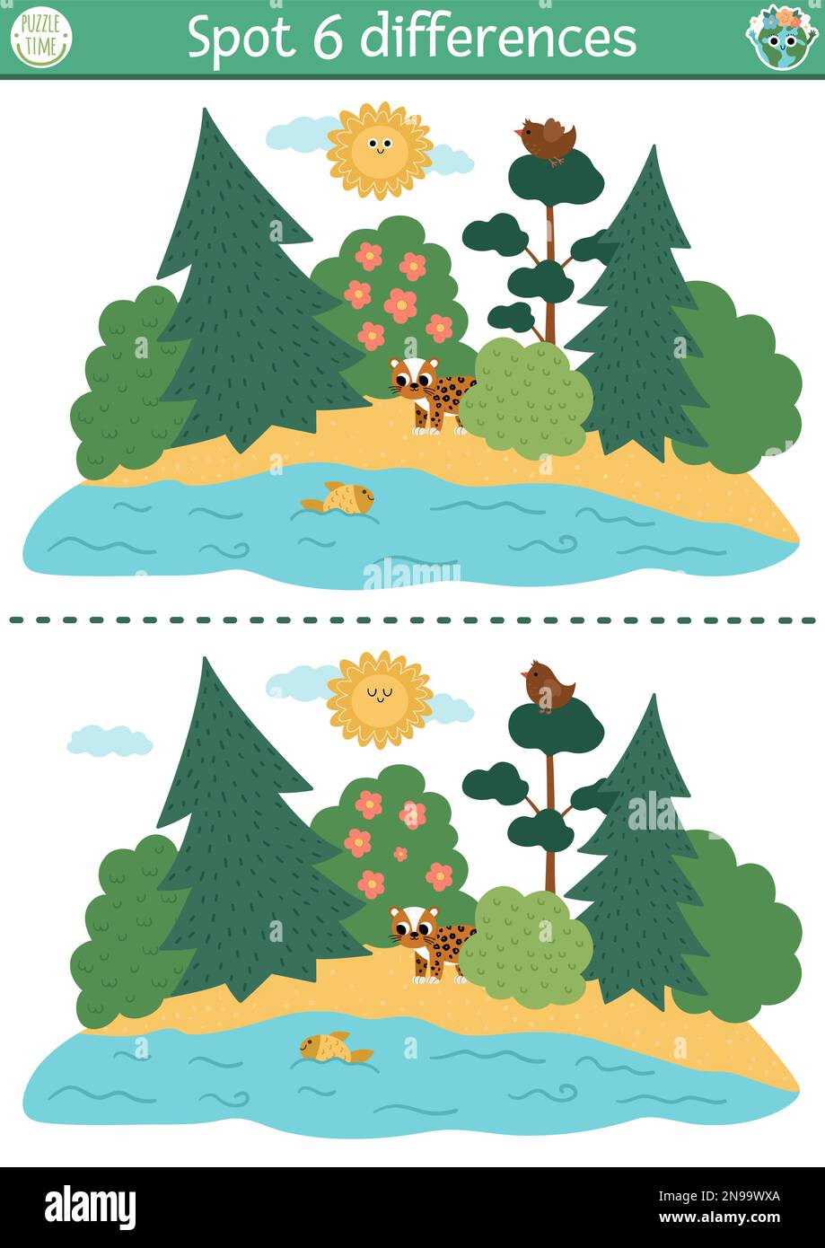 Spot the difference earth Stock Vector Images - Alamy