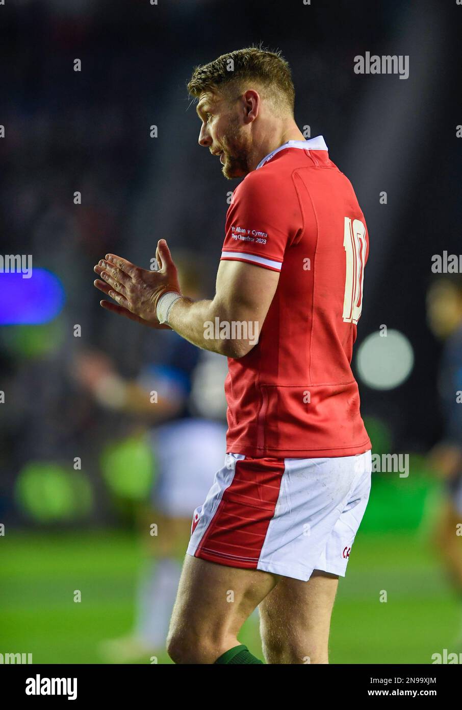 Edinburgh, UK. 11th February 2023. Dan Biggar of Wales during the ...