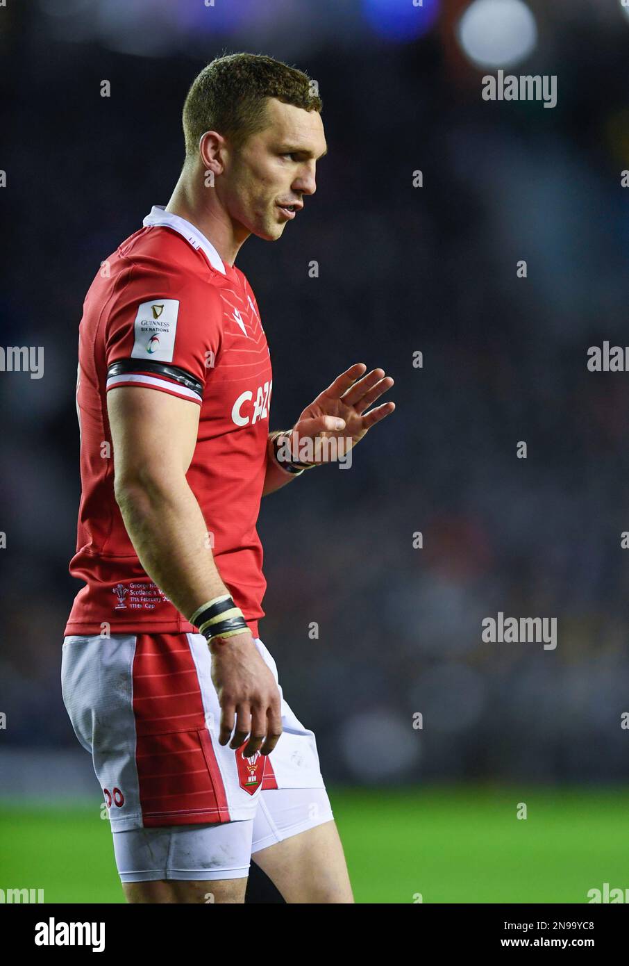 Edinburgh, UK. 11th February 2023. George North of Wales during the ...
