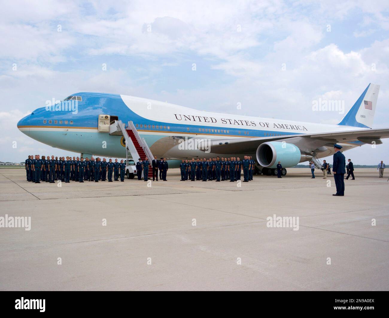 President Barack Obama, center, poses for a group photo with the ...