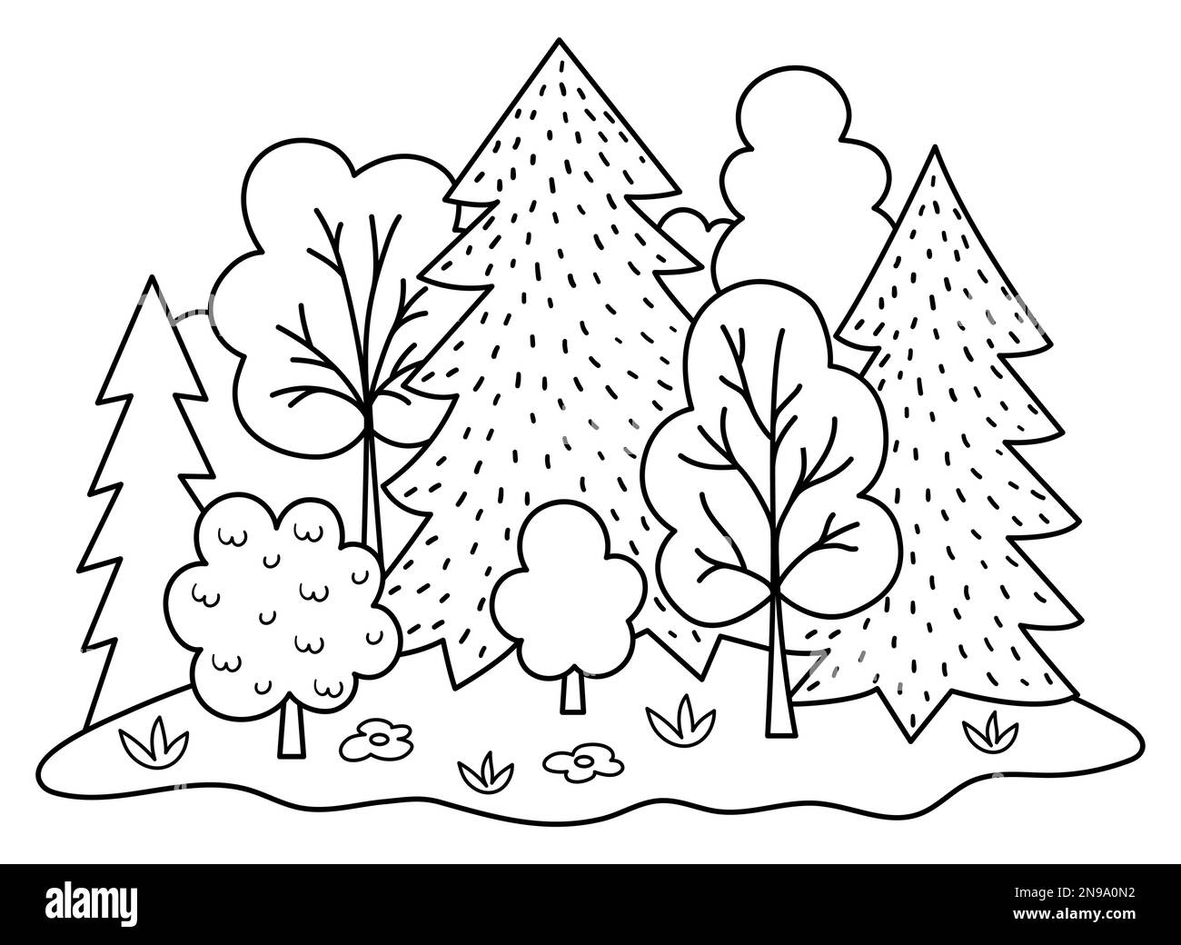 Forest Clipart Black And White