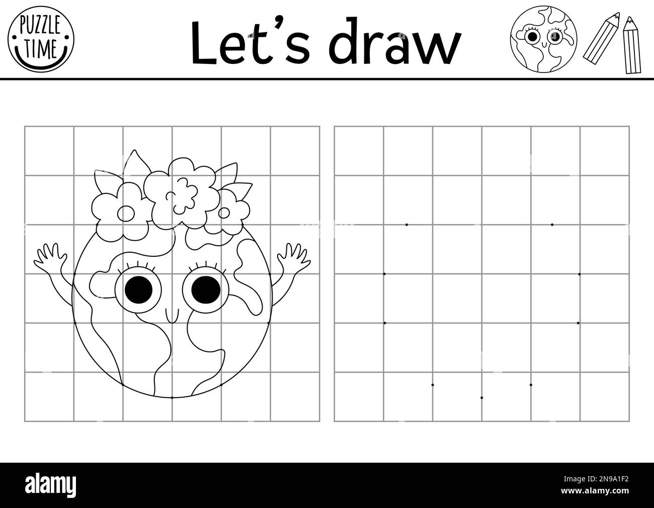 Draw the planet. Complete the picture. Vector ecological drawing ...