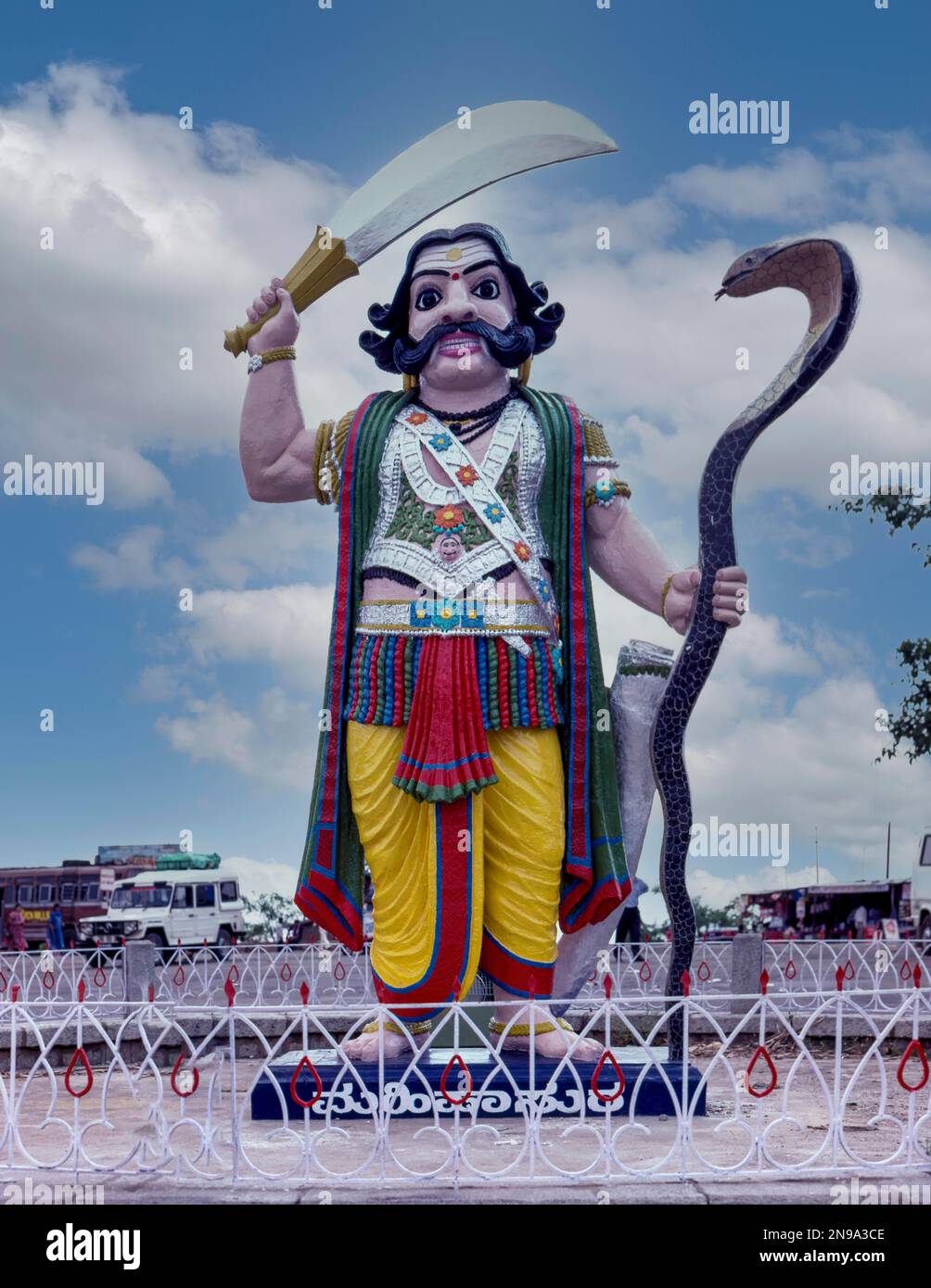 The Statue of Mahishasura in Chamundi hill in Mysuru or Mysore ...