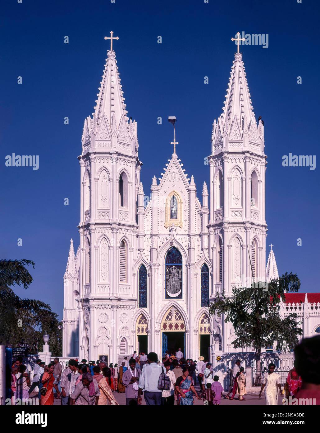 16th century Basilica of our Lady of Good Health in Velankanni, famous ...