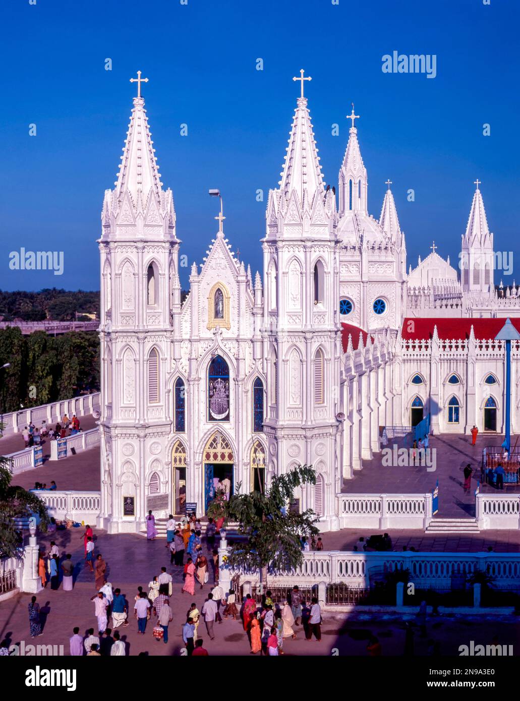 16th century Basilica of our Lady of Good Health in Velankanni, famous ...