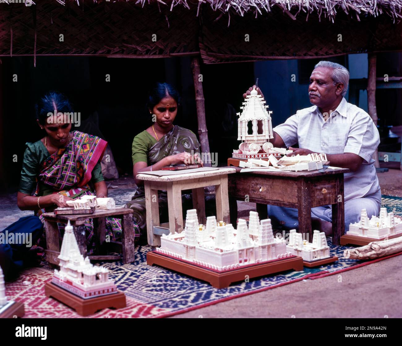 Pith handicraft work in Kumbakonam, Tamil Nadu, India, Asia Stock Photo ...