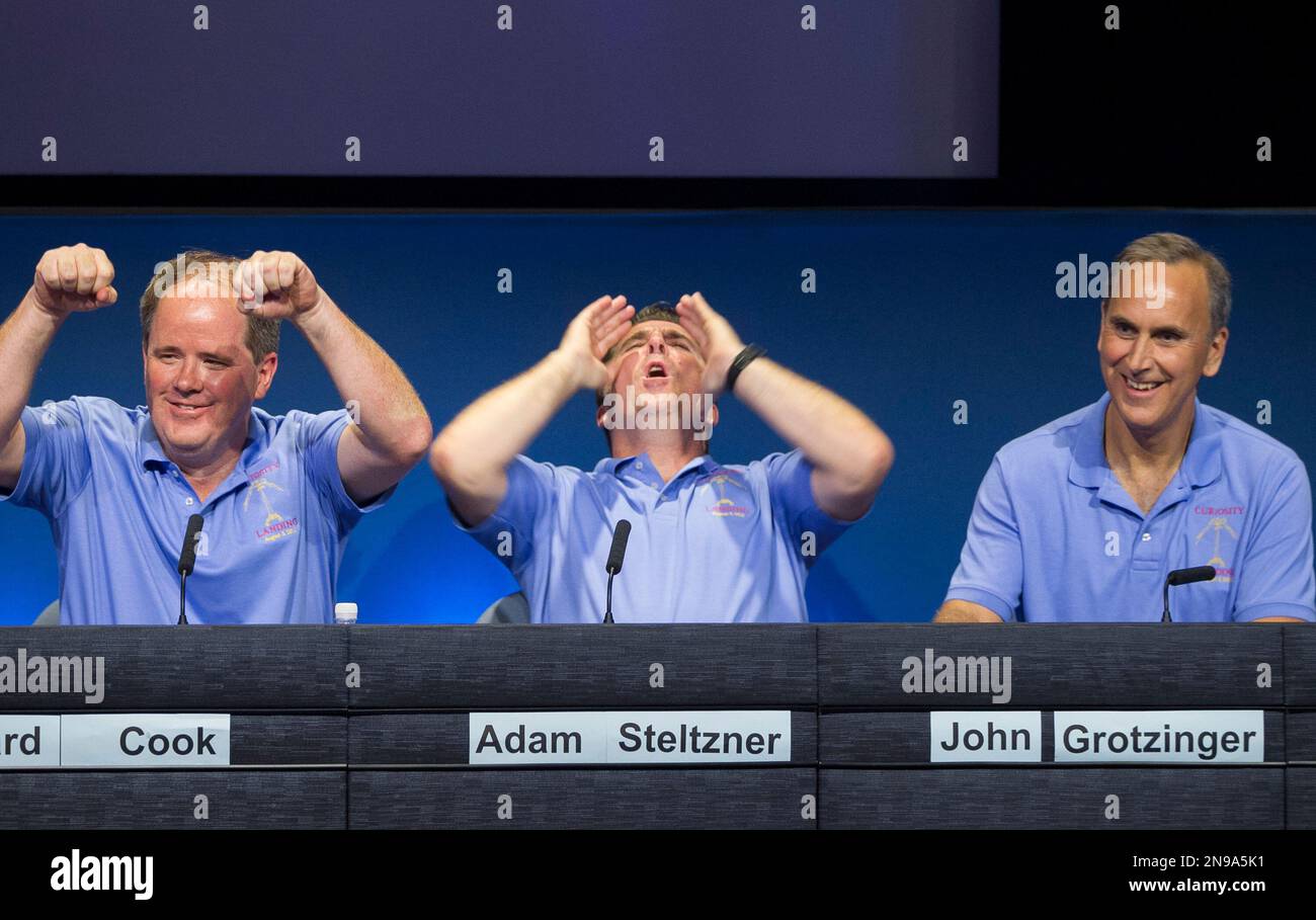 Mars Science Laboratory Curiosity members from left: Richard Cook, MSL ...