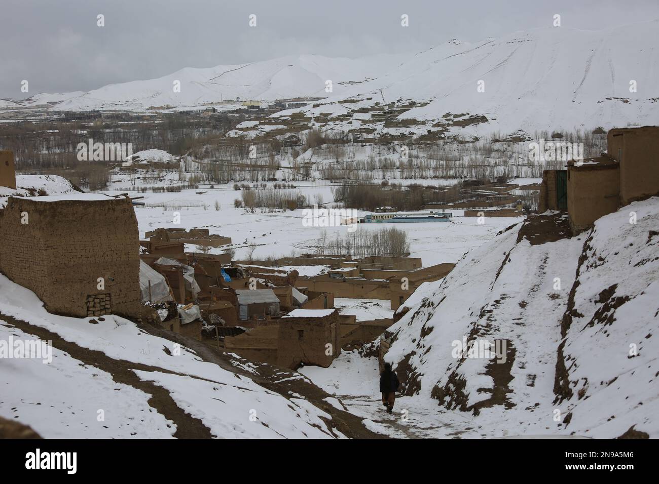 Bamyan. 9th Feb, 2023. This photo taken on Feb. 9, 2023 shows the snow ...