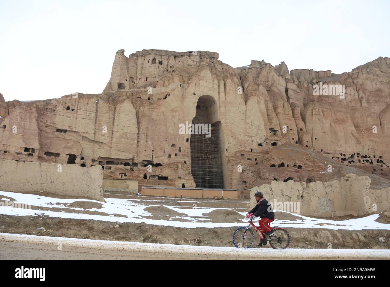 Bamyan. 9th Feb, 2023. This photo taken on Feb. 9, 2023 shows the snow ...