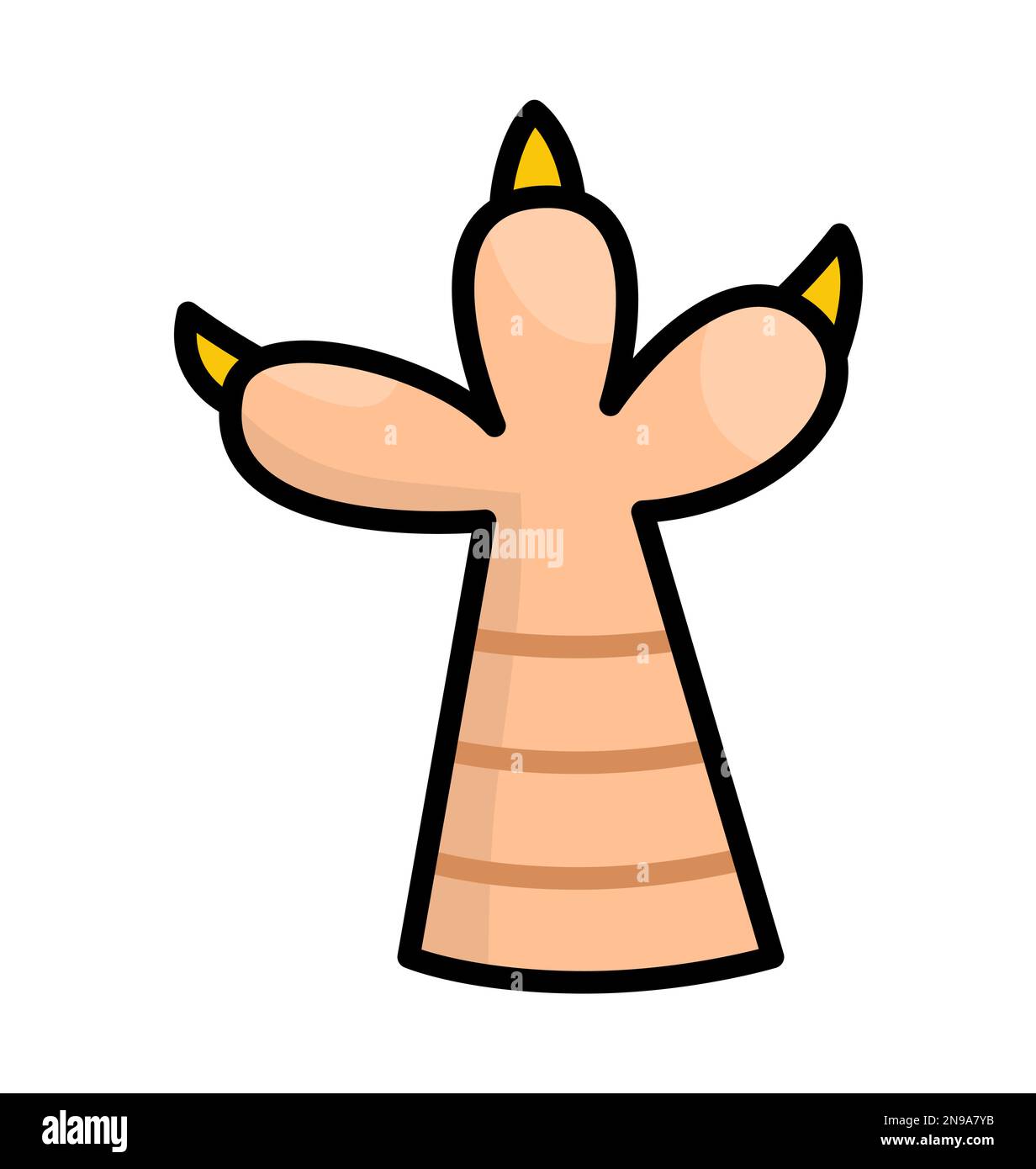 Vector cartoon chicken foot. Cute Halloween bird part. Funny autumn all ...