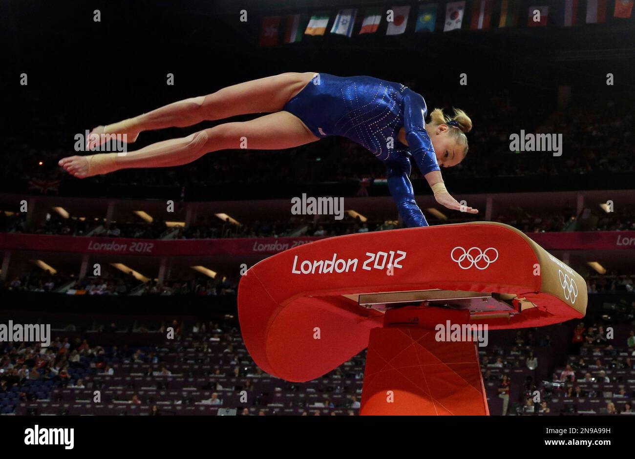 Russian gymnast Maria Paseka performs during the artistic gymnastics ...