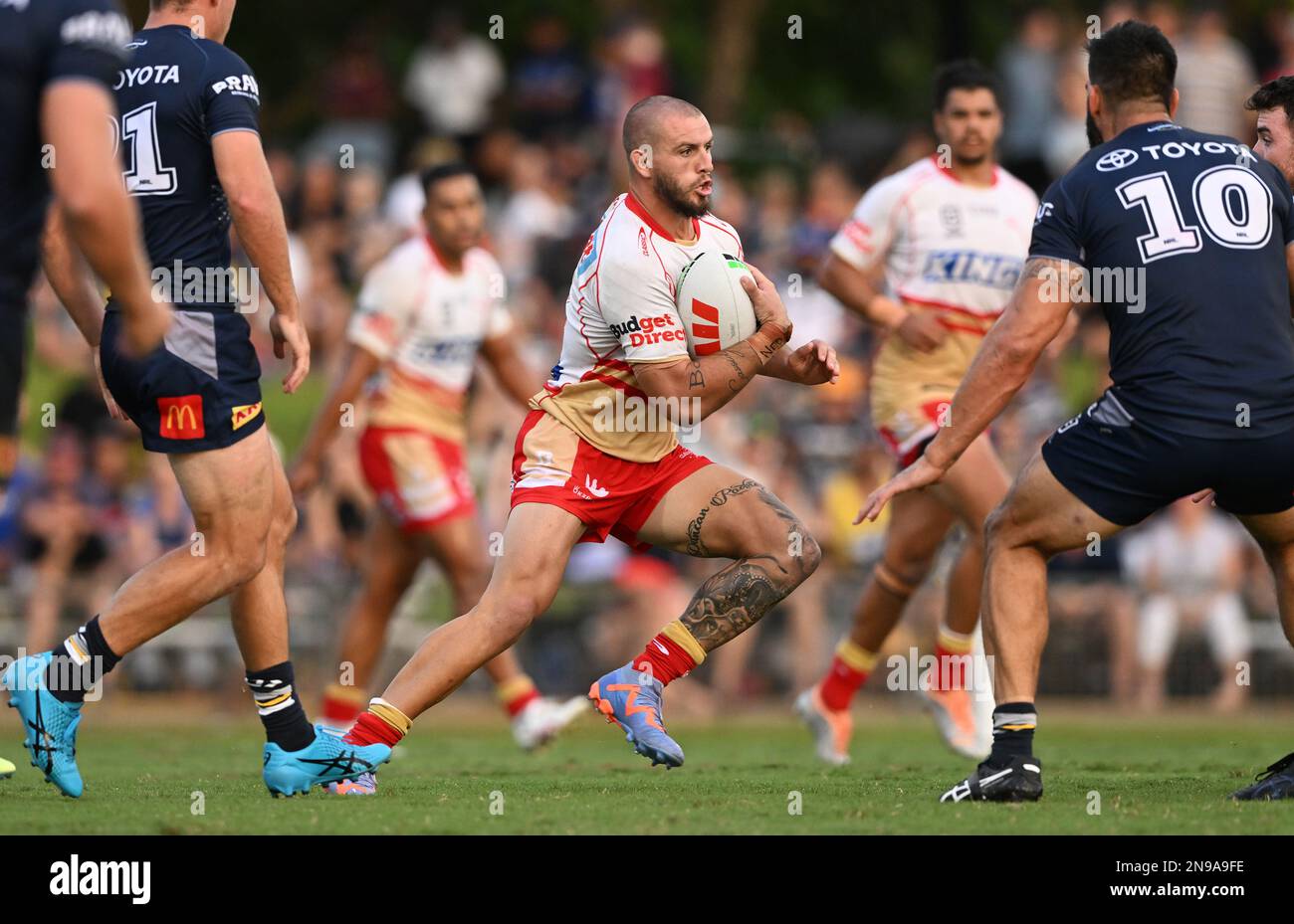 Ray Stone of the Dolphins during the NRL Pre-Season Challenge match ...