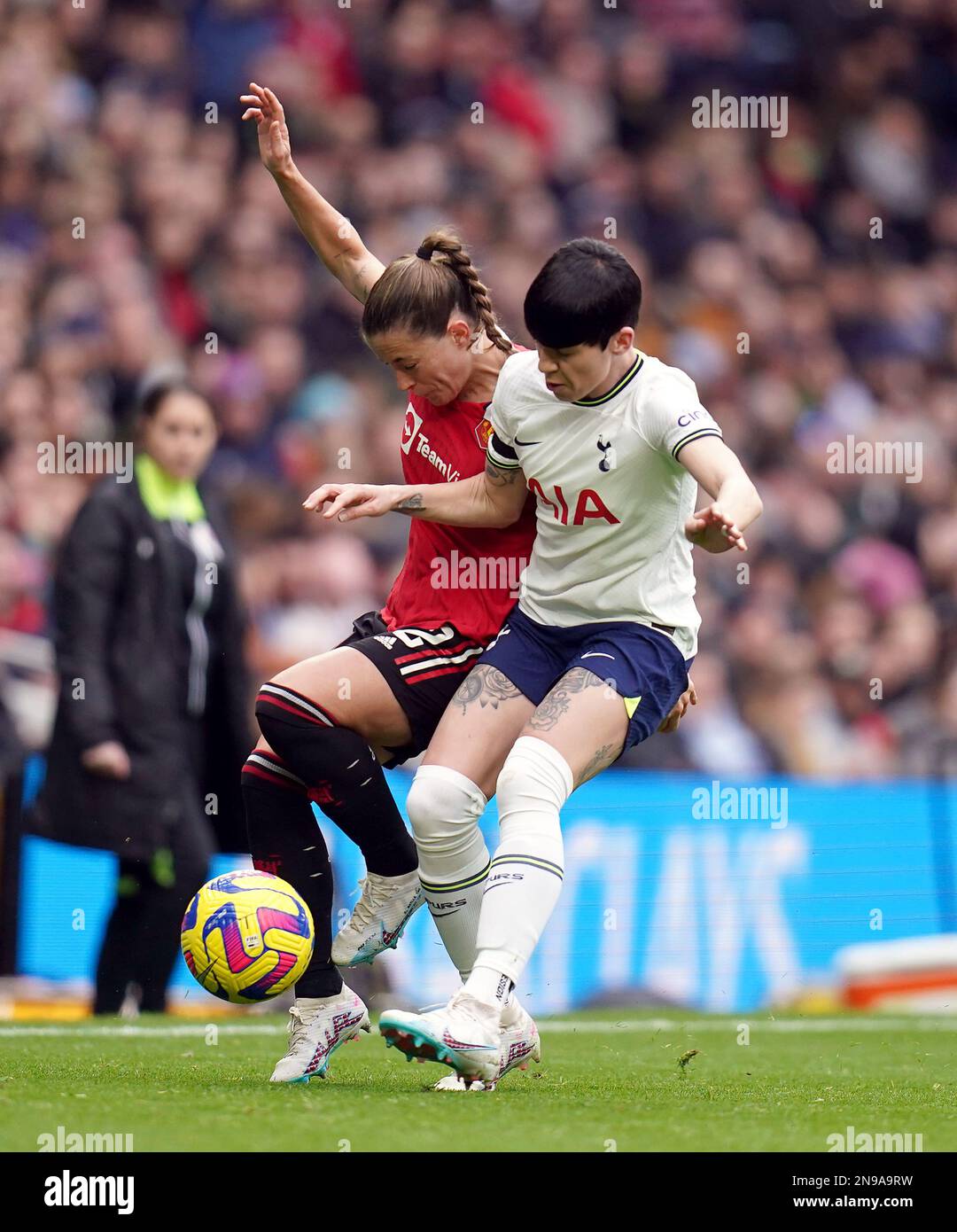 Manchester United's Ona Batlle and Tottenham Hotspur's Ashleigh Neville ...