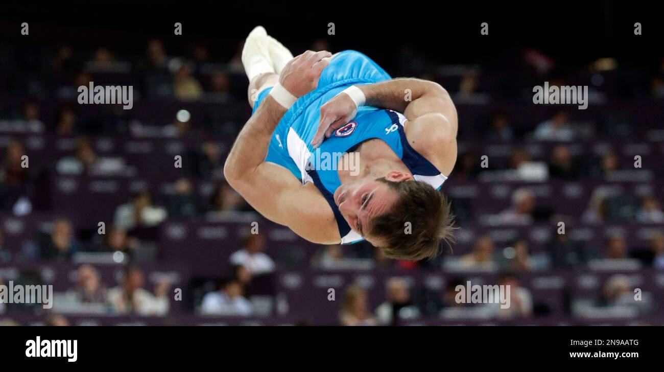 Gymnast from Chile Enrique Tomas Gonzalez Sepulveda performs during the ...