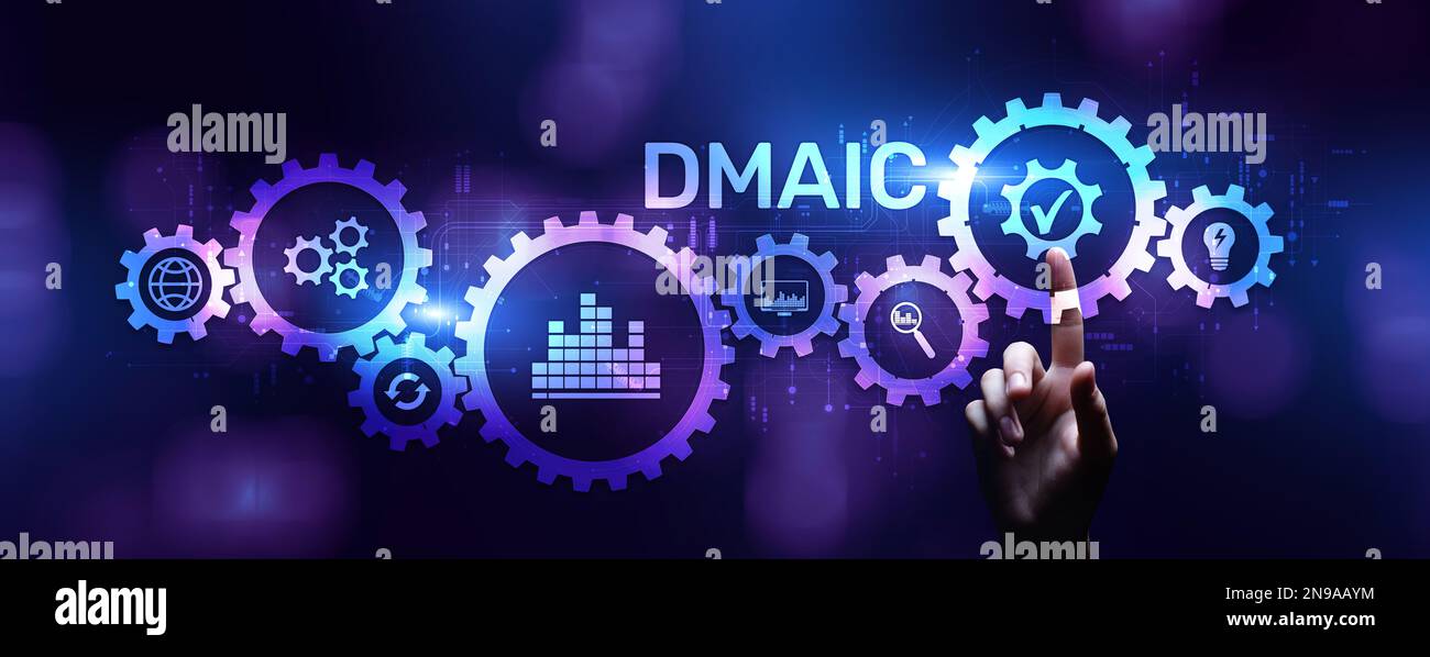 DMAIC SIx sigma lean manufacturing development technology concept Stock ...