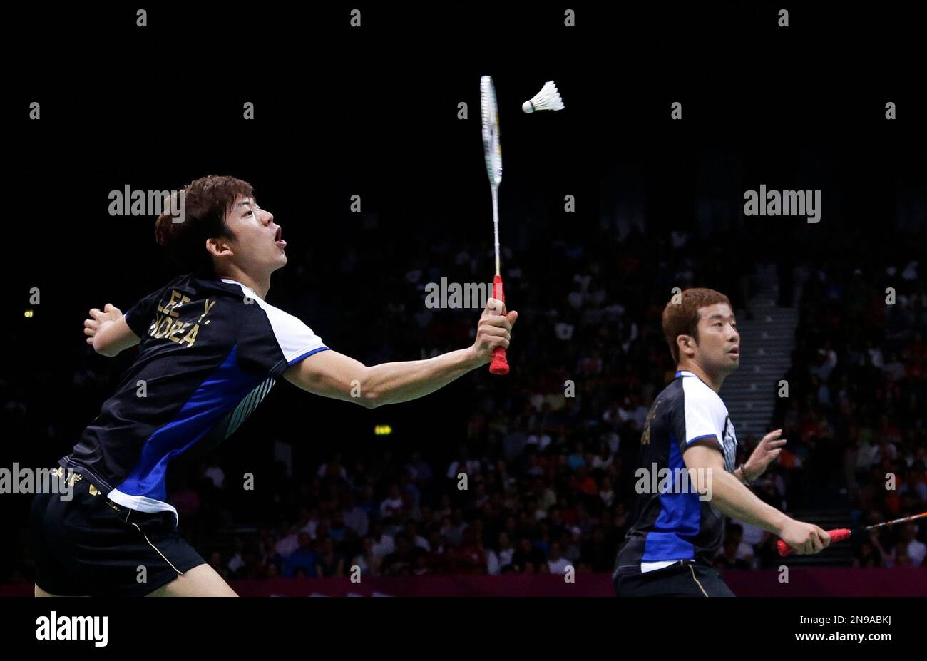 South Korea's Chung Jae-sung, right, and Lee Yong-dae, play against ...