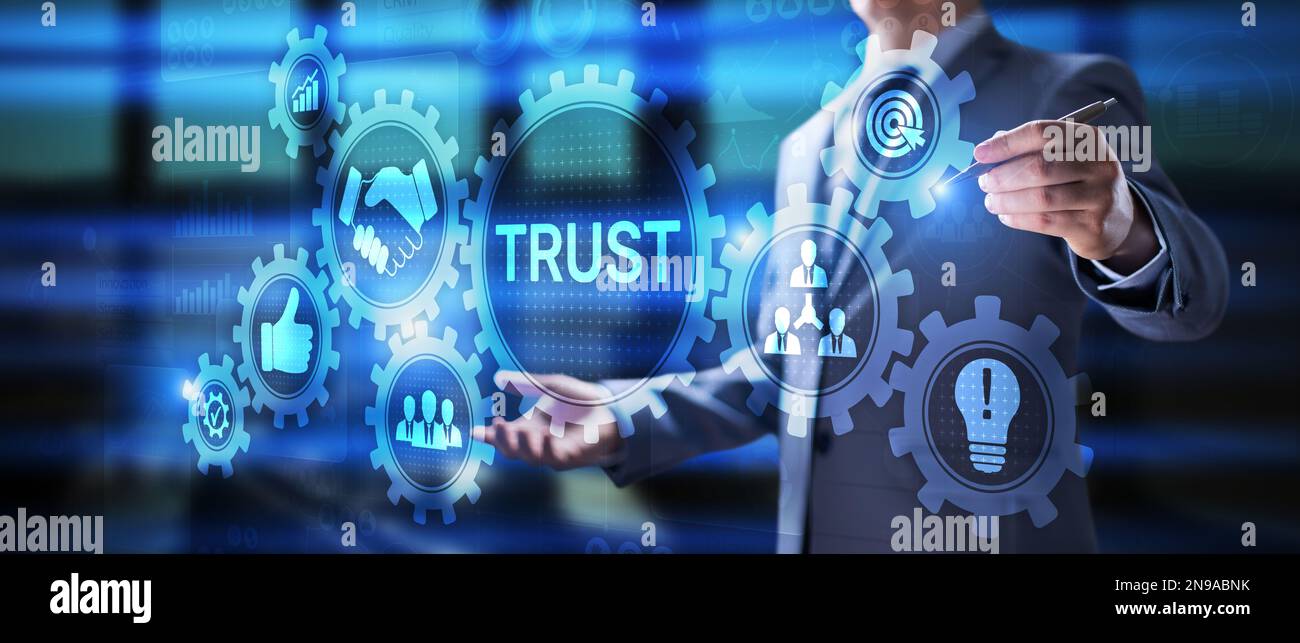 Trust customer loyalty relationship business concept on virtual screen ...