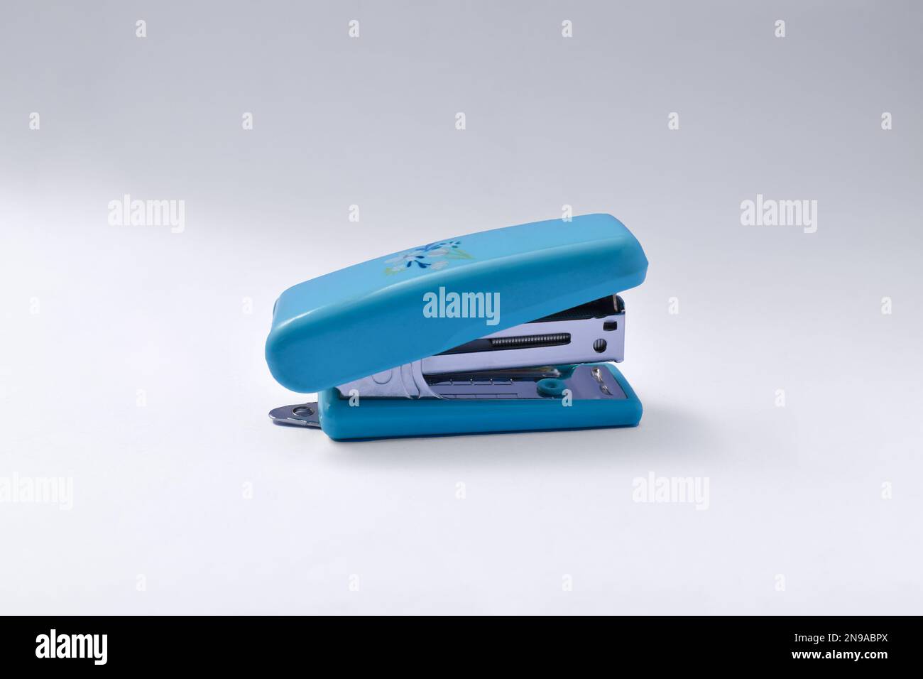 Office stationary Blue stapler isolated on white background Stock Photo ...