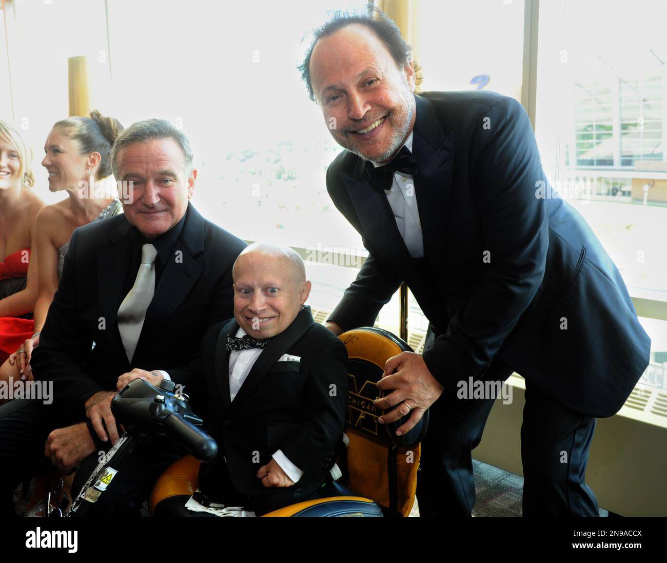 Robin Williams (left), Verne Troyer and Billy Crystal are seen at the ...