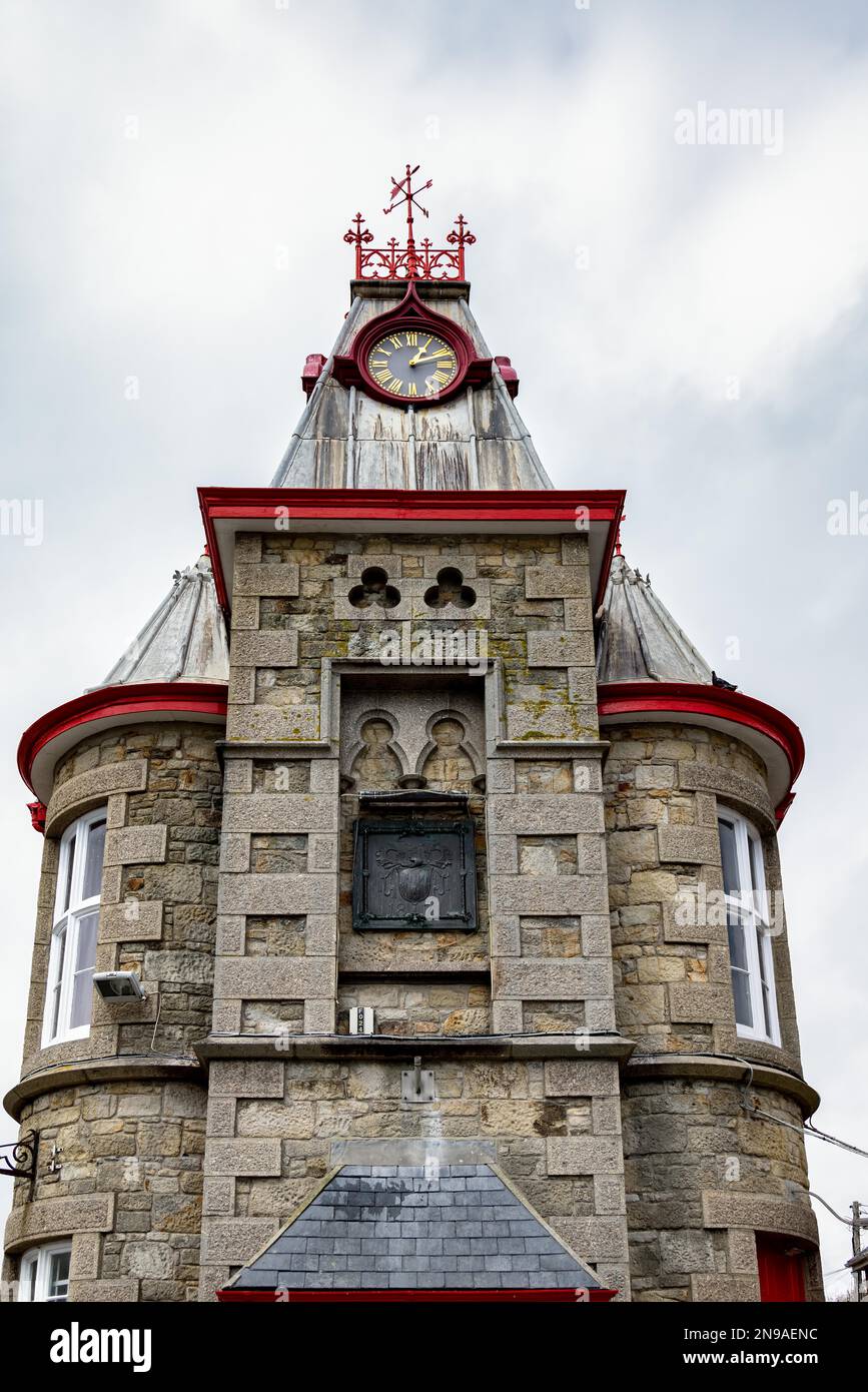 MARAZION, CORNWALL, UK - MAY 11 : View of the Town Hall and Museum in ...