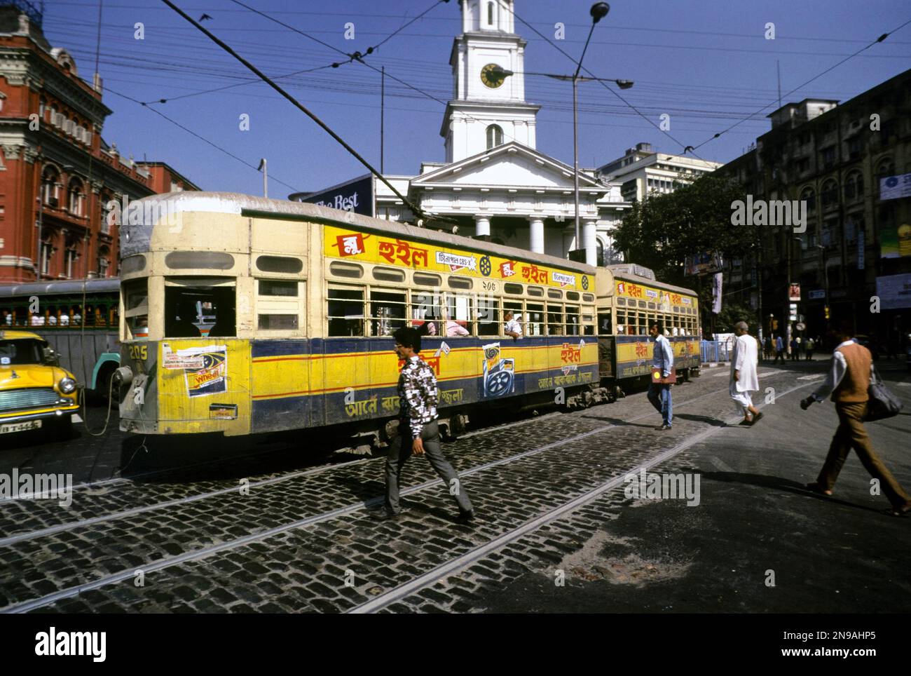 Tramway in Kolkata or Calcutta, West Bengal, India, Asia Stock Photo ...