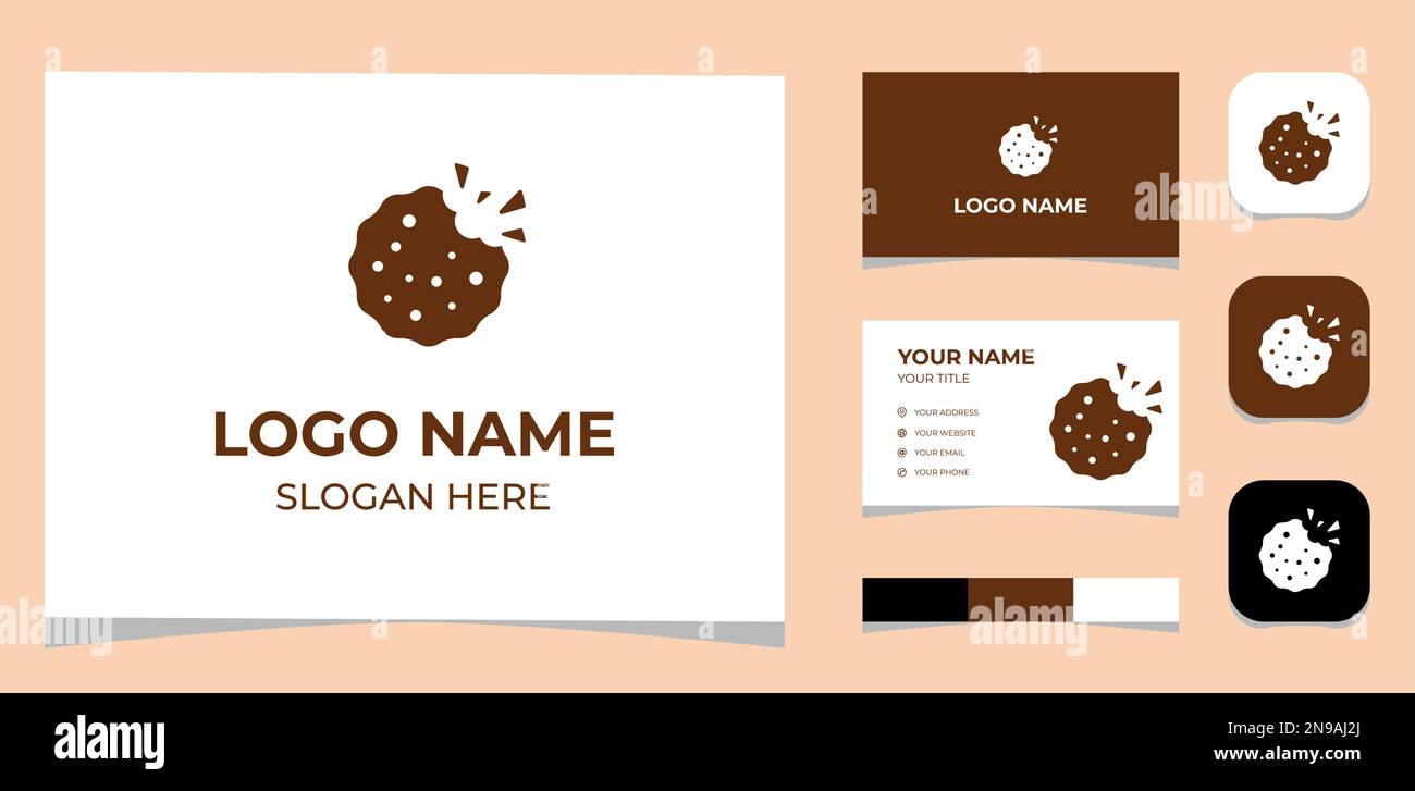 Template Logo Creative Initial Biscuit, crunch, crispy, snack shape ...